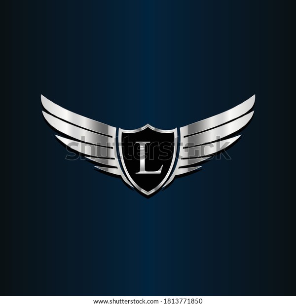 Aluminium Glossy Shield L Logo Vector Stock Vector (Royalty Free ...