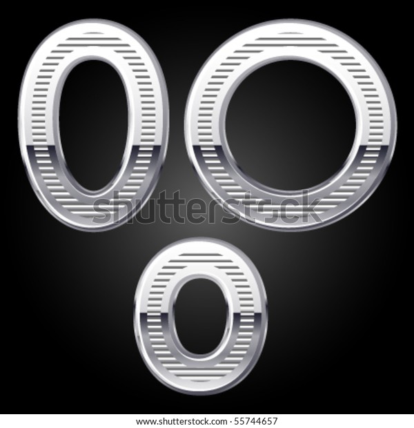 Aluminum Chrome Engraved Characters O Stock Vector (Royalty Free ...