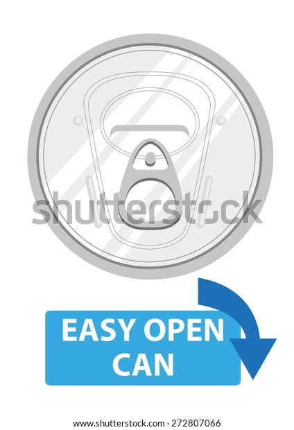Aluminum Easy Open Lid Beverages Instruction Stock Vector (Royalty Free ...