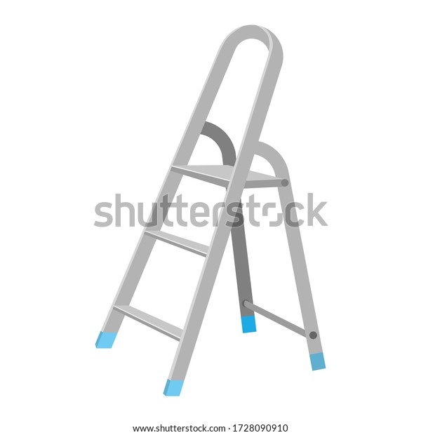 Aluminum Step Ladder Flat Design On Stock Vector (Royalty Free ...