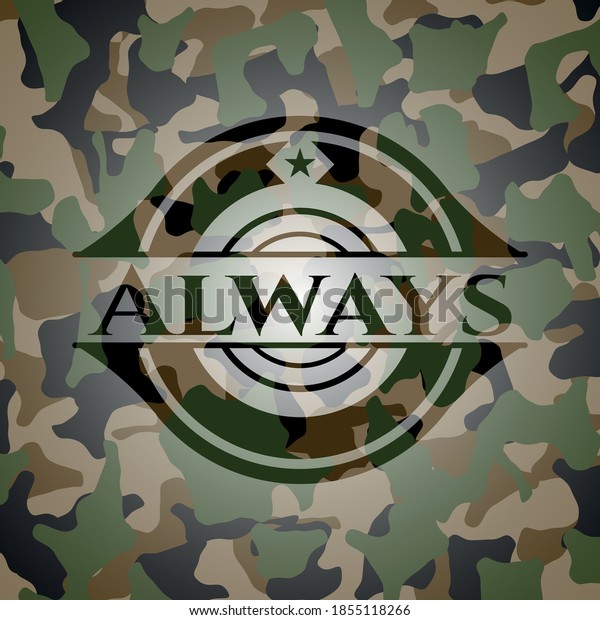 Always Camo Emblem Vector Illustration Detailed Stock Vector (Royalty ...