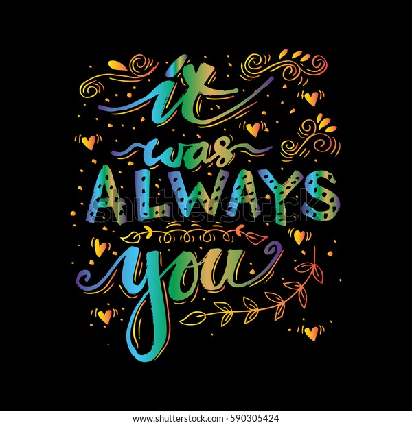 Always Hand Lettering Stock Vector (Royalty Free) 590305424 | Shutterstock