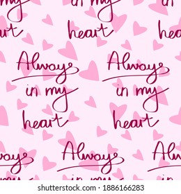 Always My Heart Seamless Vector Pattern Stock Vector (Royalty Free ...