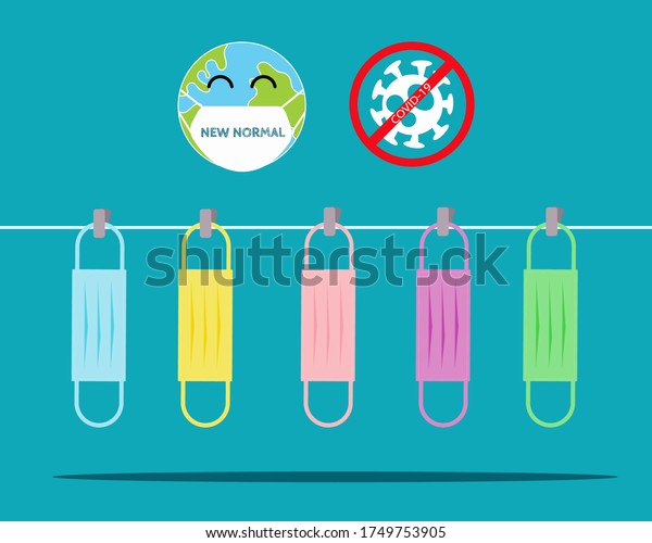 Always Wear Mask New Normal After Stock Vector (Royalty Free ...