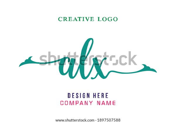 Alx Lettering Logo Simple Easy Understand Stock Vector (Royalty Free ...