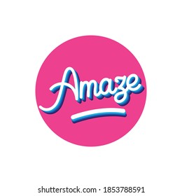 Amaze Text Flat Vector Design Stock Vector (Royalty Free) 1853788591 ...