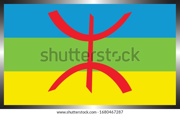 Amazigh Flag Berber Flag Vector Illustration Stock Vector (Royalty Free ...