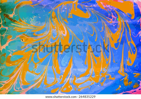 Amazing Artwork Texture Ebru Drawing On: vector de stock (libre de ...