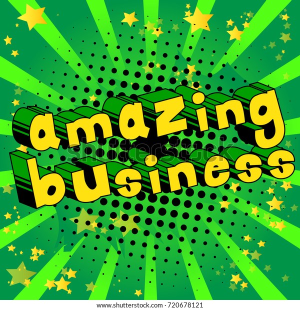 Amazing Business Comic Book Style Word Stock Vector (Royalty Free ...