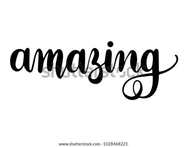 Amazing Calligraphy Hand Lettering Vector Stock Vector (Royalty Free ...