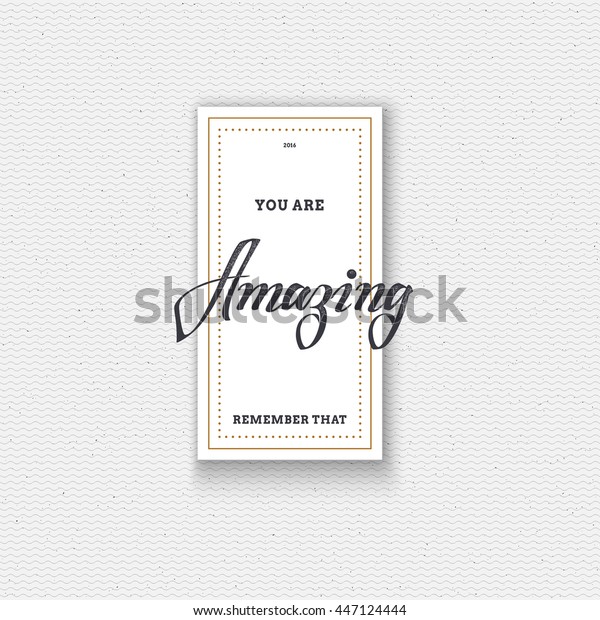 Amazing Cards Labels Stickers Hand Lettering Stock Vector (Royalty Free ...