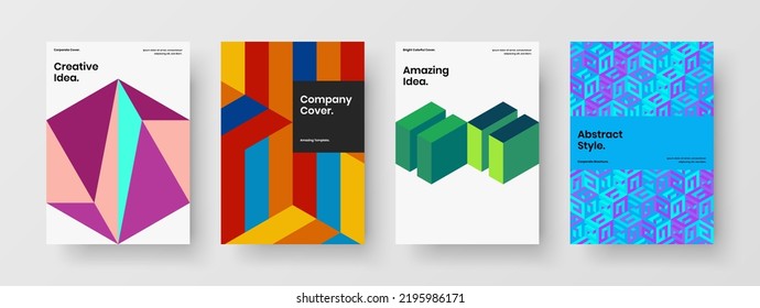 Amazing Cover Vector Design Template Bundle Stock Vector (Royalty Free ...