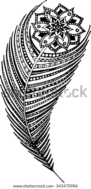 Amazing Feathers Dots Spiral Triangle Vector Stock Vector (Royalty Free ...