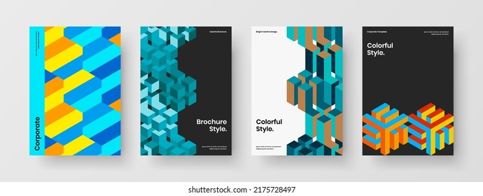 Amazing Geometric Pattern Book Cover Template Stock Vector (Royalty ...