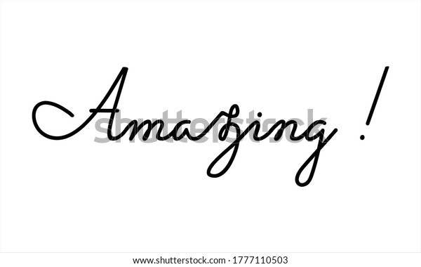 Amazing Hand Written Typography Black Script Stock Vector (Royalty Free ...