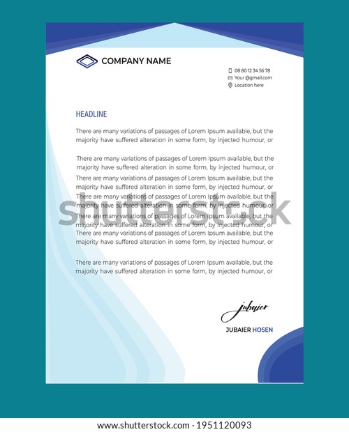 Amazing Letter Head Design Stock Vector (Royalty Free) 1951120093 ...