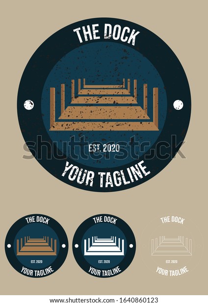 Amazing Logo Design Dock 3 Concepts Stock Vector (Royalty Free ...