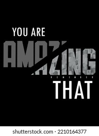 Amazing Typography Design Tshirt Print Vector Stock Vector (Royalty ...
