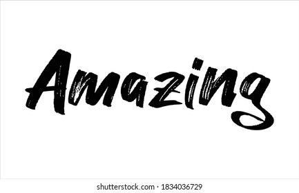 Amazing Typography Hand Drawn Brush Lettering Stock Vector (Royalty ...