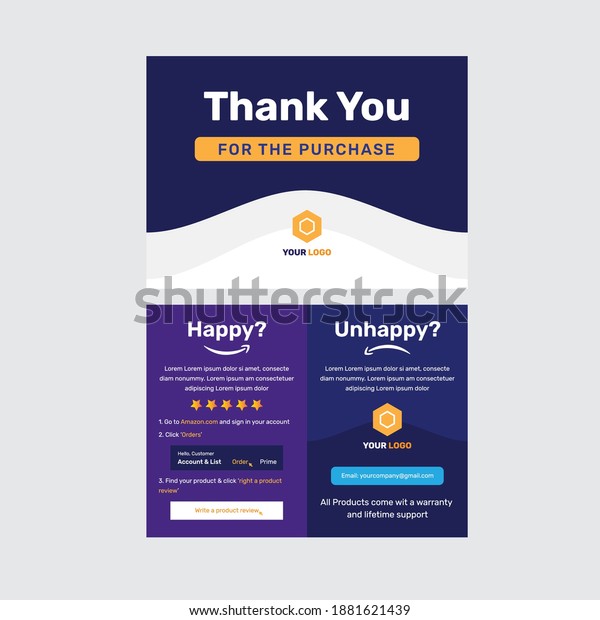 Amazon Thank You Card Vector File Stock Vector (Royalty Free) 1881621439