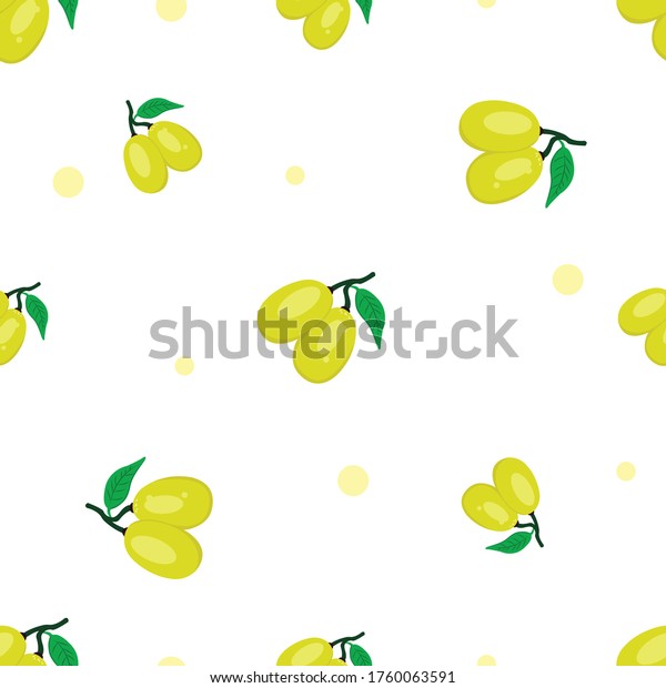 Ambarella Fruit Cartoon Character Design Graphic Stock Vector (Royalty ...