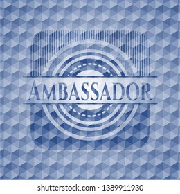 Ambassador Blue Hexagon Badge Vector Illustration Stock Vector (Royalty ...