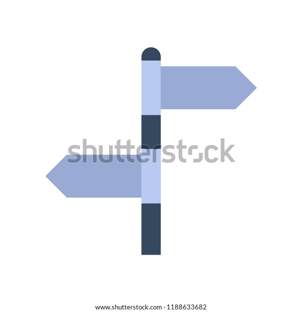 Ambiguity Signpost Flat Icon You Can Stock Vector (Royalty Free) 1188633682