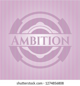Ambition Badge Pink Background Stock Vector (Royalty Free) 1274856808 ...