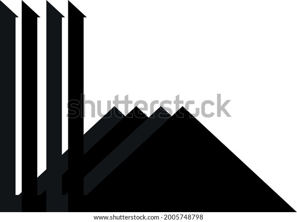 Ambition Corporate Logo Simple Triangles Pillars Stock Vector (Royalty ...