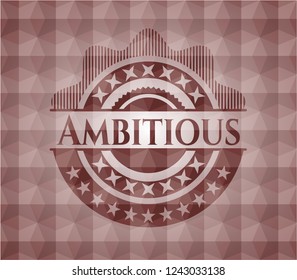 Ambitious Red Seamless Badge Geometric Background Stock Vector (Royalty ...