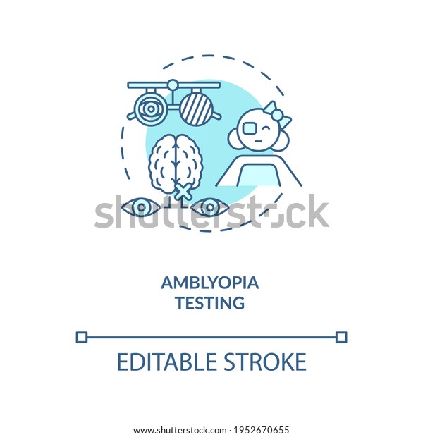 Amblyopia Testing Concept Icon Eye Screening Stock Vector (Royalty Free ...