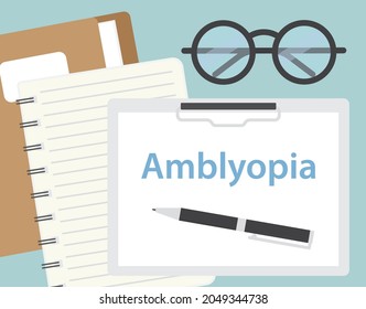 Amblyopia Written Patient Card Vector Illustration Stock Vector ...