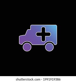 Ambulance Blue Gradient Vector Icon Stock Vector (Royalty Free ...