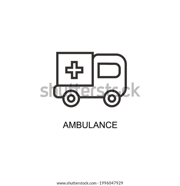 Ambulance Car Logo Icon Template Simple Stock Vector (Royalty Free ...