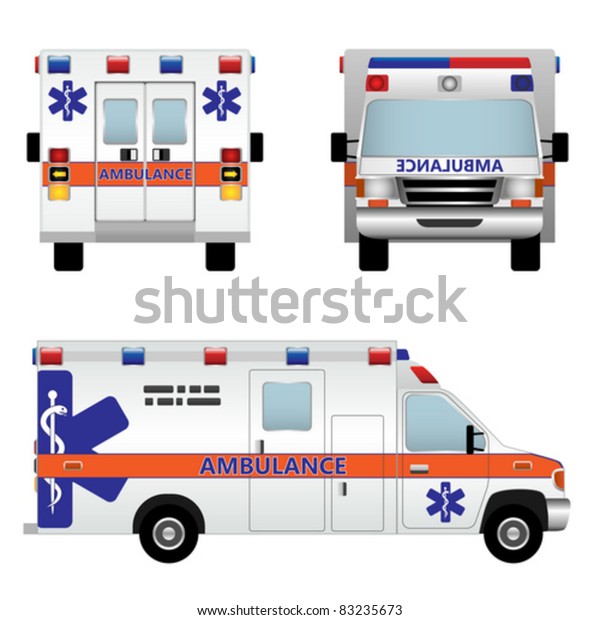Ambulance Car Vector Illustration Isolated On Stock Vector (Royalty ...