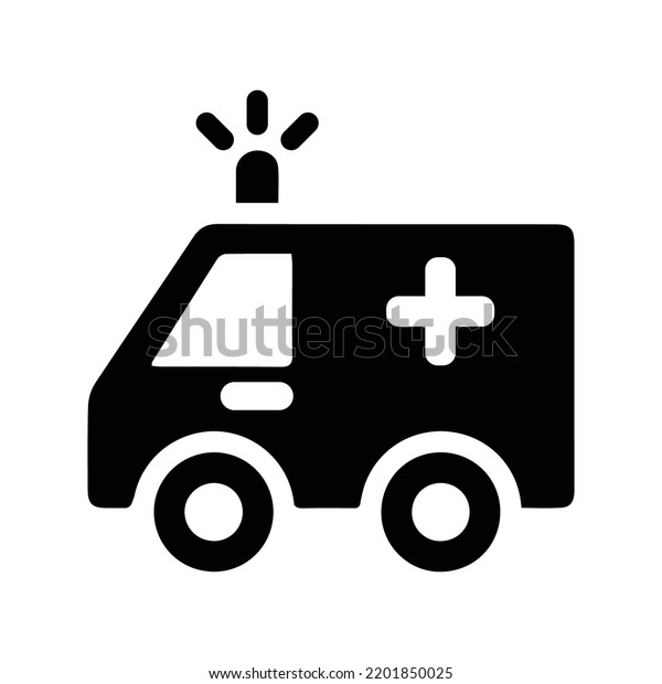 Ambulance Emergencies Exigency Icon Black Vector Stock Vector (Royalty ...