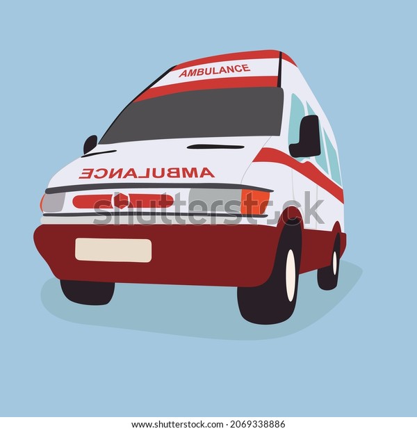 Ambulance Emergency Cart Front Position Stock Vector (Royalty Free ...
