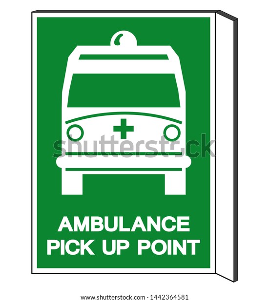 Ambulance Pick Point Symbol Signvector Illustration Stock Vector ...