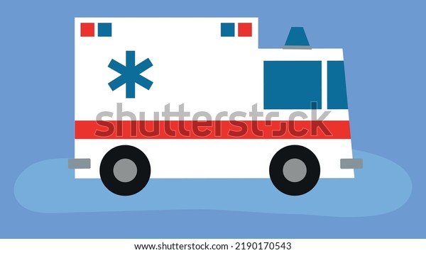 Ambulance Side View Illustration Vector Stock Vector (Royalty Free ...