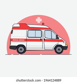 Ambulance Van Vector Art Illustration Stock Vector (Royalty Free ...
