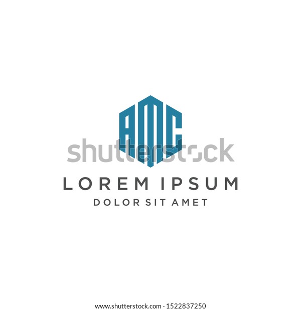 Amc Logo Monogram Icon Vector Symbol 스톡 벡터(로열티 프리) 1522837250 ...