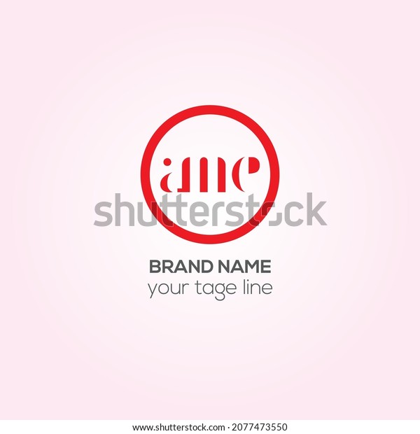 Ame Logo Round Vector Graphic Branding Stock Vector (Royalty Free ...