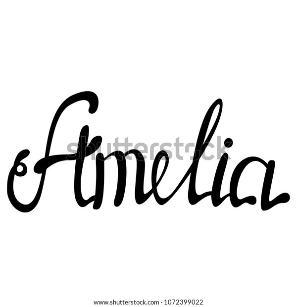 Amelia Name Lettering Stock Vector (Royalty Free) 1072399022 | Shutterstock