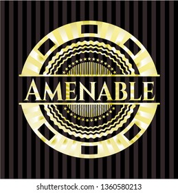 Amenable Gold Badge Emblem Stock Vector (Royalty Free) 1360580213 ...