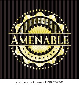 Amenable Gold Emblem Badge Stock Vector (Royalty Free) 1339722050 ...