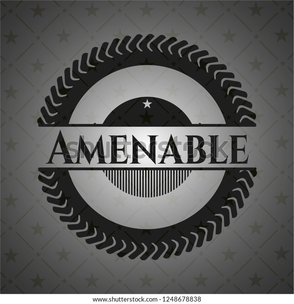 Amenable Realistic Dark Emblem Stock Vector (Royalty Free) 1248678838