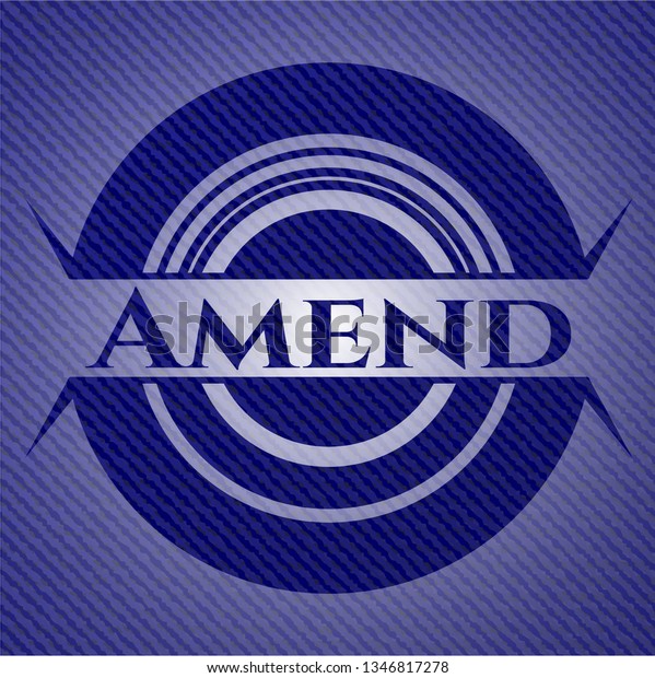 Amend Badge Denim Texture Stock Vector (Royalty Free) 1346817278 ...