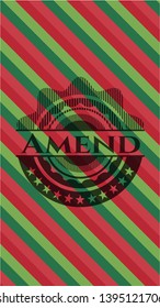 Amend Christmas Colors Emblem Vector Illustration Stock Vector (Royalty ...
