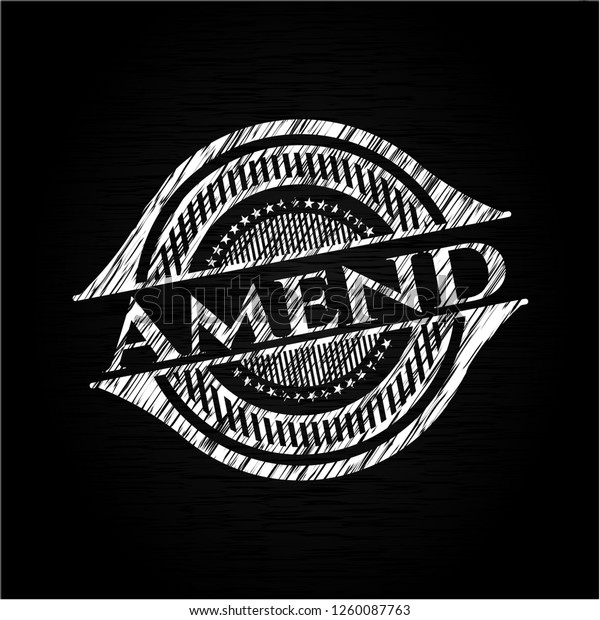Amend On Chalkboard Stock Vector (Royalty Free) 1260087763 | Shutterstock