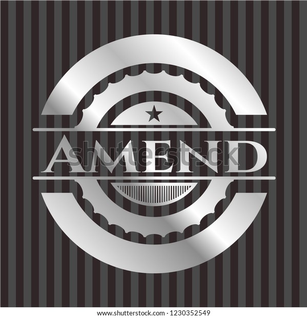 Amend Silvery Shiny Badge Stock Vector (Royalty Free) 1230352549 ...